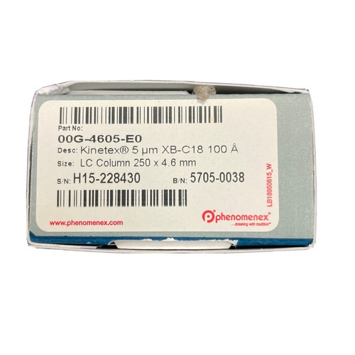 Phenomenex Kinetex 5µm XB-C18 100 Å LC Column 250 .6 mm 00G-4605-E0 for ...
