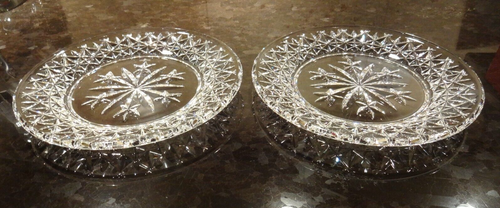 *EXCELLENT* Waterford Crystal SNOW CRYSTALS (2003-) 2 Accent Luncheon ...