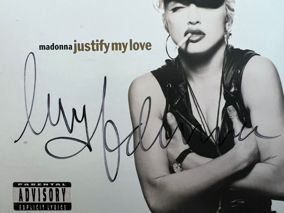 MADONNA - JUSTIFY MY LOVE - SIGNED CD SINGLE w/ EXPRESS YOURSELF kwd ...