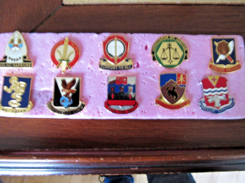 Military Crest Pins DUI 10 Different with Clasps for Collector or ...