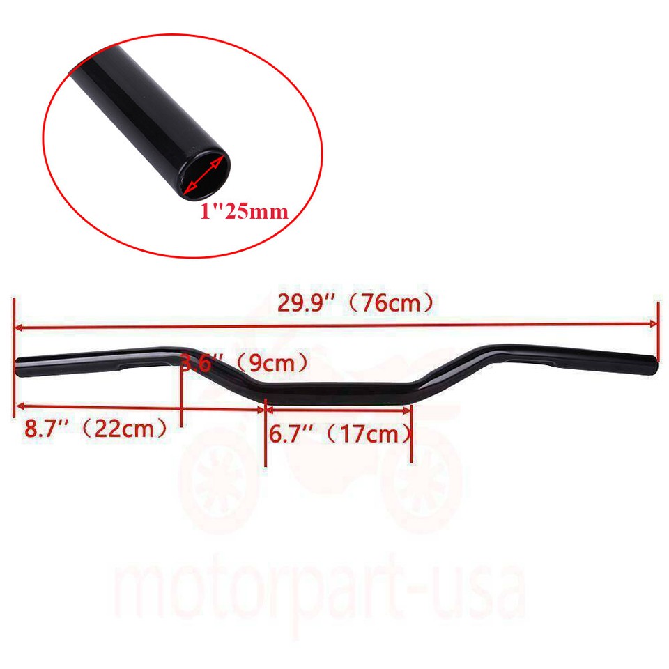 1" Motorcycle Drag Bar Handlebars Bars For Harley Sportster XL 883 1200 ...