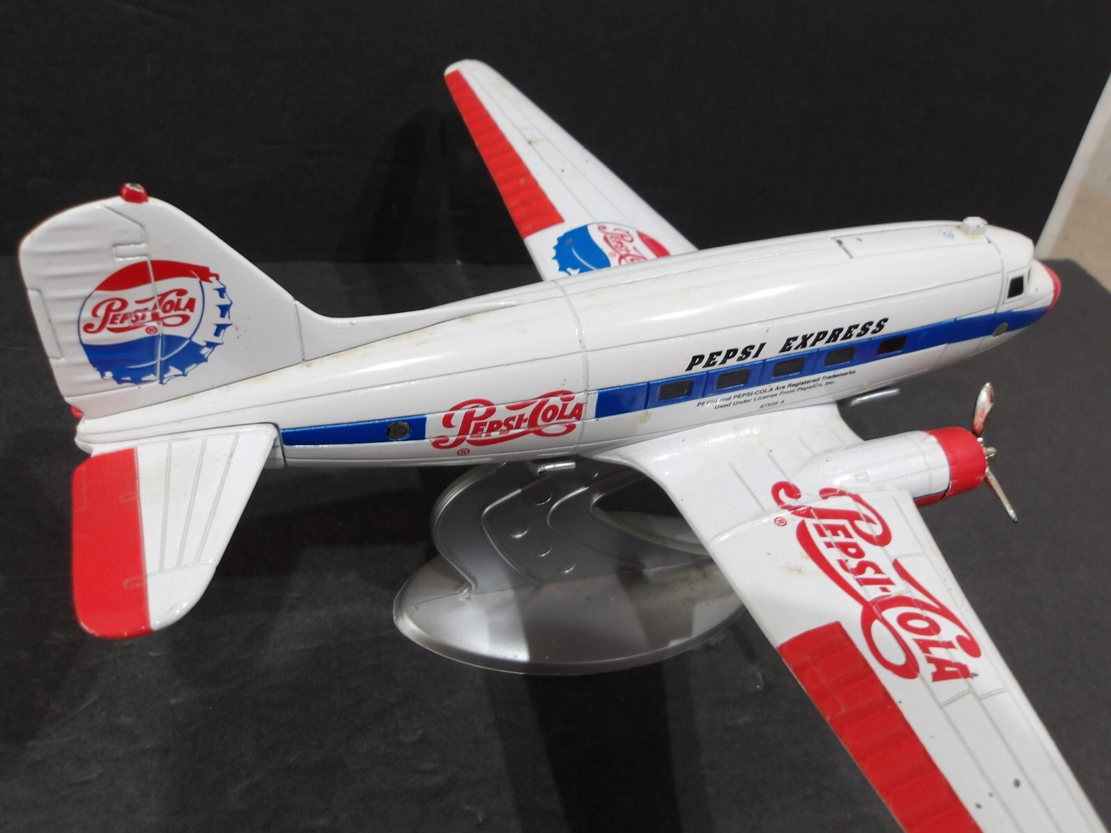 Vtg. Pepsi Express Airplane Die Cast Model & Coin Bank Pepsi-Cola ...