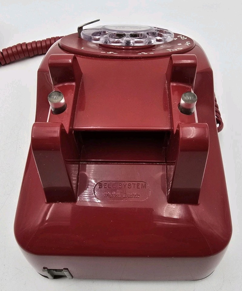Vintage Rotary WESTERN ELECTRIC/BELL SYSTEM RED TELEPHONE Model 500 ...