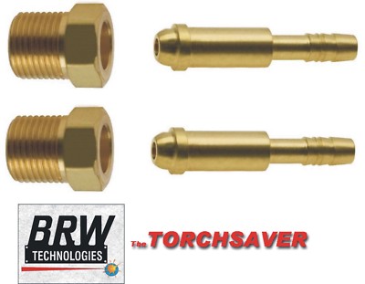 Argon Nut & Nipple x 1/4" Hose Barb Mig Tig Welding Fitting Inert Gas B ...