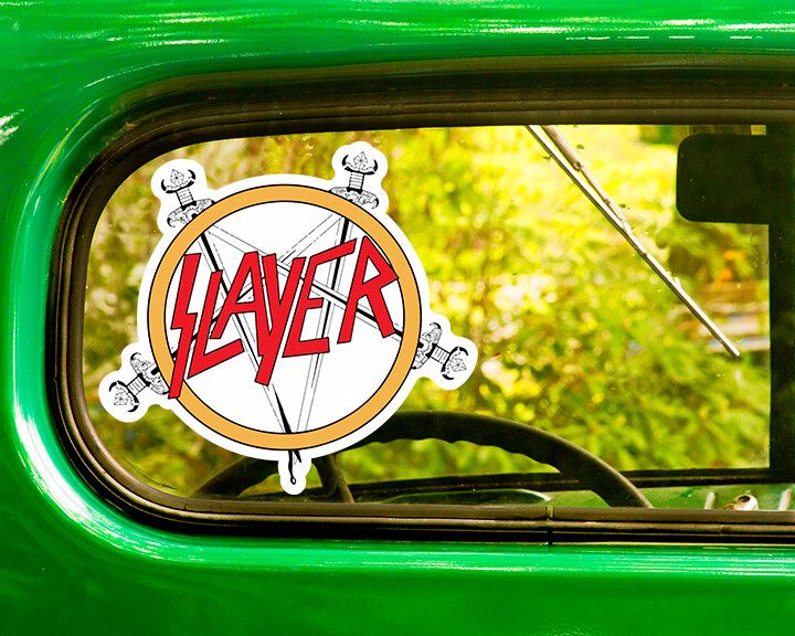 2 SLAYER BAND DECAL Stickers Bogo For Car Bumper Laptop window | eBay
