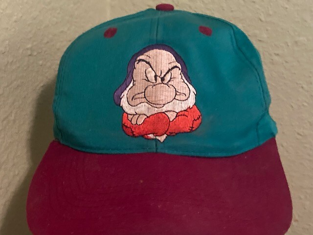 Vintage Disney Grumpy Youth Baseball Hat Cap Snow White Seven Dwarfs ...