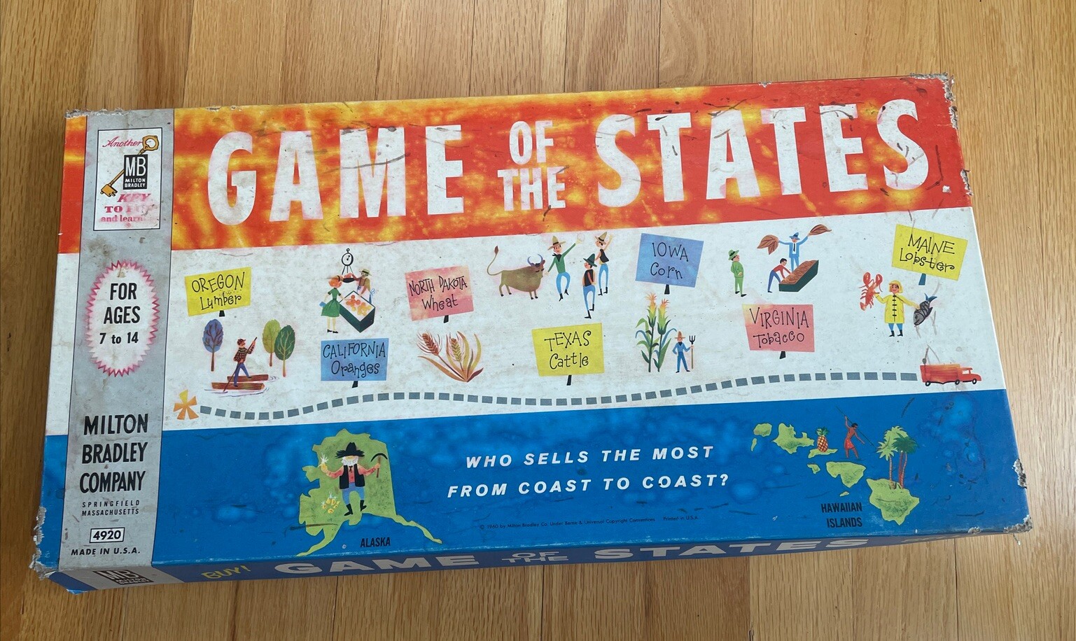 Game Of The States Board Game Milton Bradley 100% Complete Vintage 1960 ...