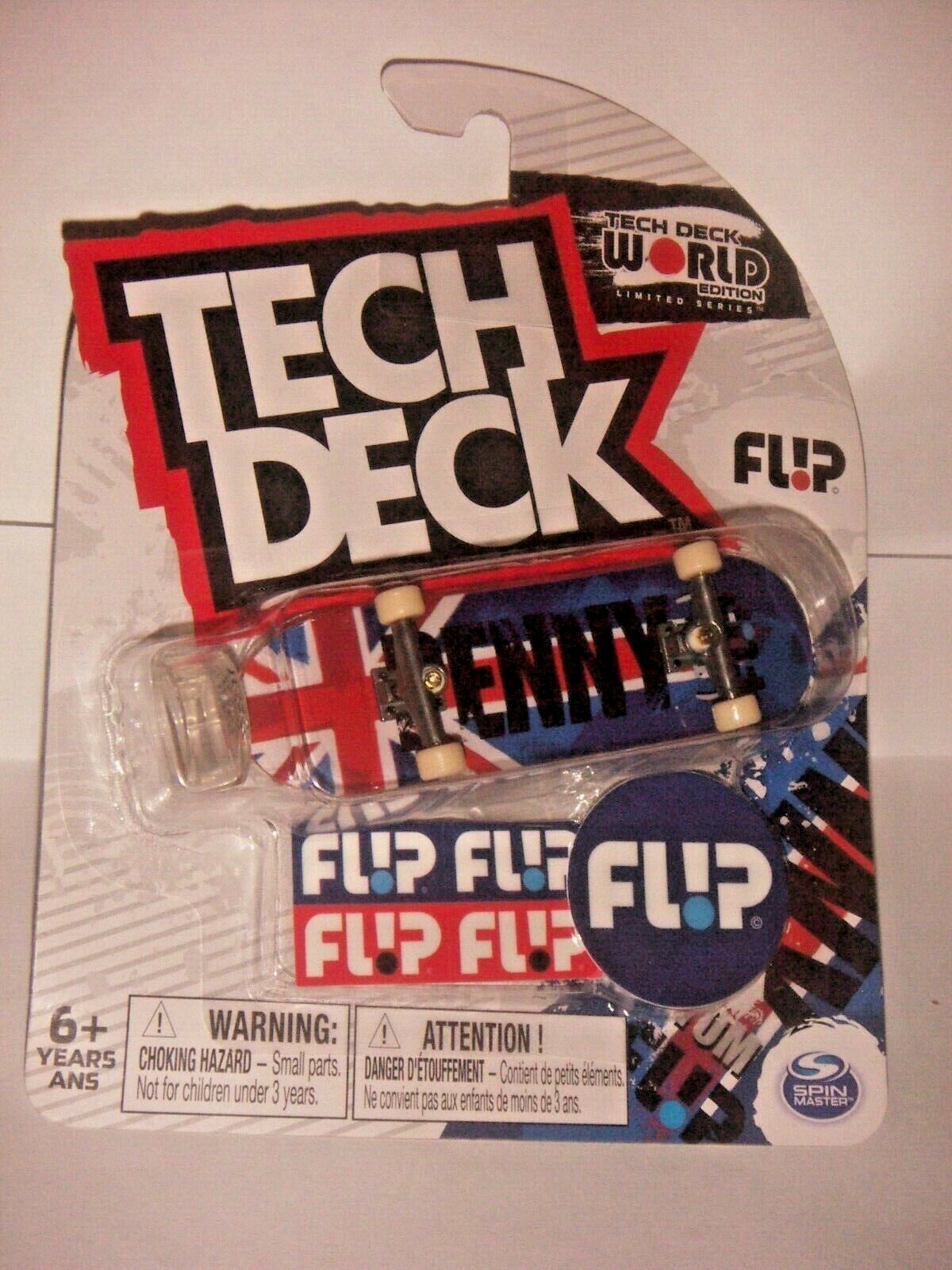 TECH DECK WORLD EDITION Flip PENNY FINGERBOARD SKATEBOARD GREAT BRITAIN
