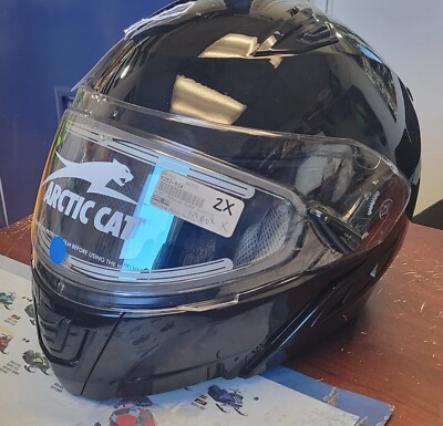 Arctic Cat Adult Modular Helmet with Electric Shield - Gloss Black ...