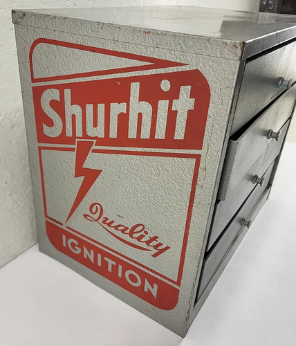 Vintage Shurhit Quality Ignition 4 Drawer Parts Cabinet USA Dealership ...