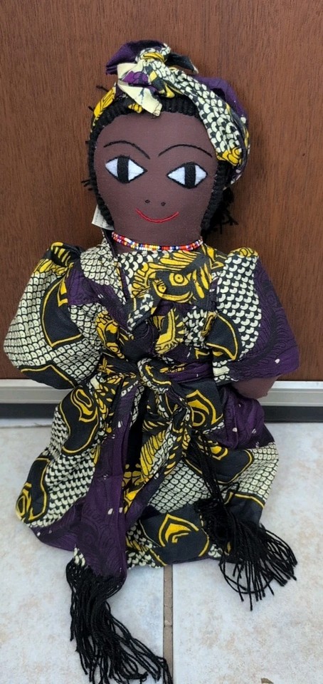 Vintage African Rag Dolls Mama & Baby Handmade From Kenya Mikono ...