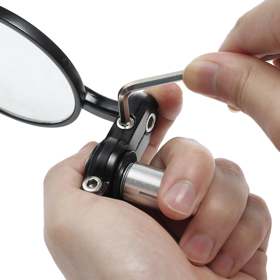 Motorcycle Foldable 7/8" Bar End Mirrors Hand Grips For Vespa Piaggio ...