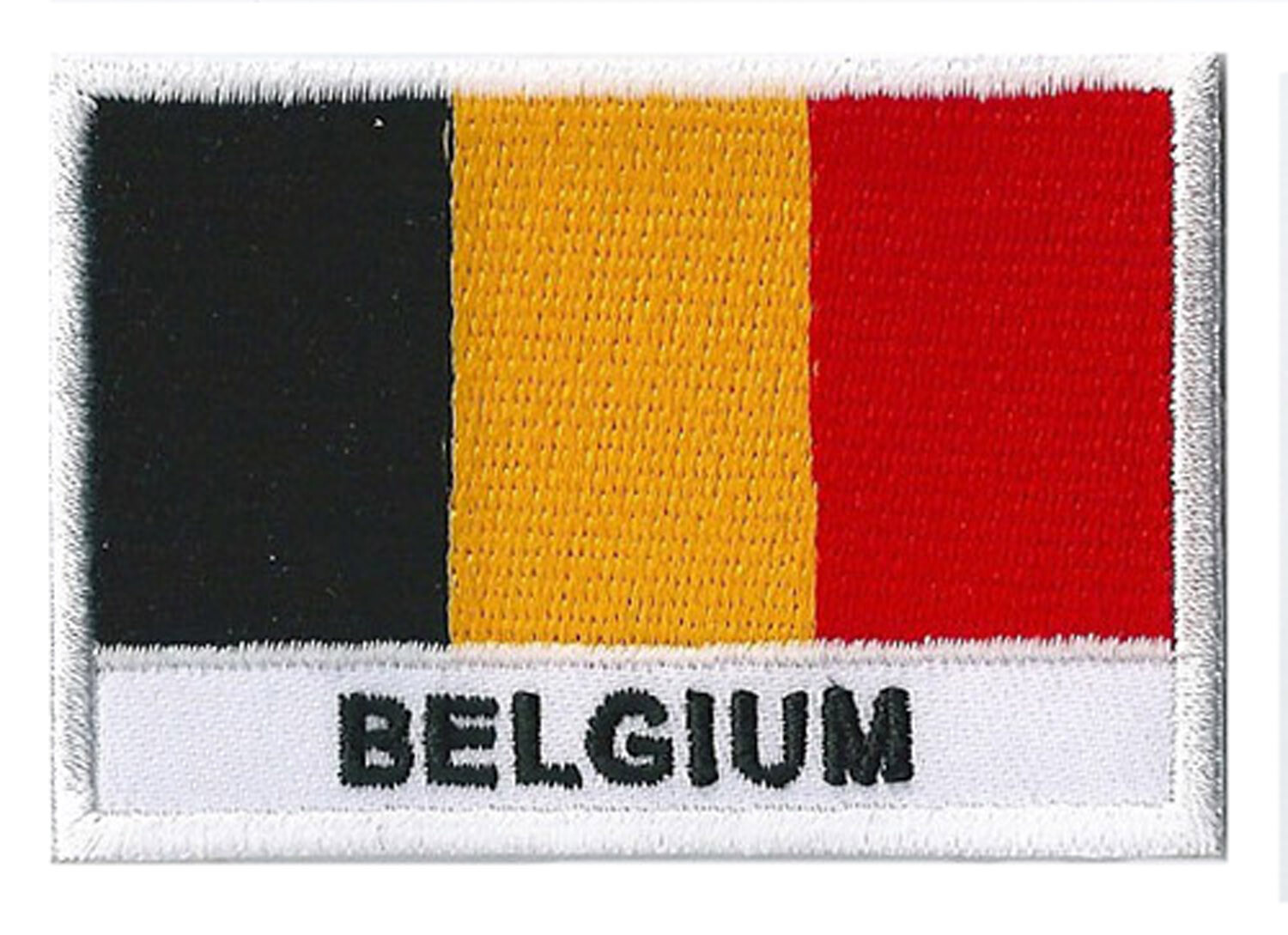 Patch écusson Belgique patche drapeau Belge 70x45mm à coudre | eBay