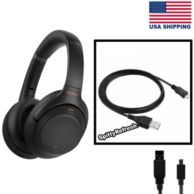 Sony WH-1000X Wireless Noise Headphones USB Cable Transfer Charger ...