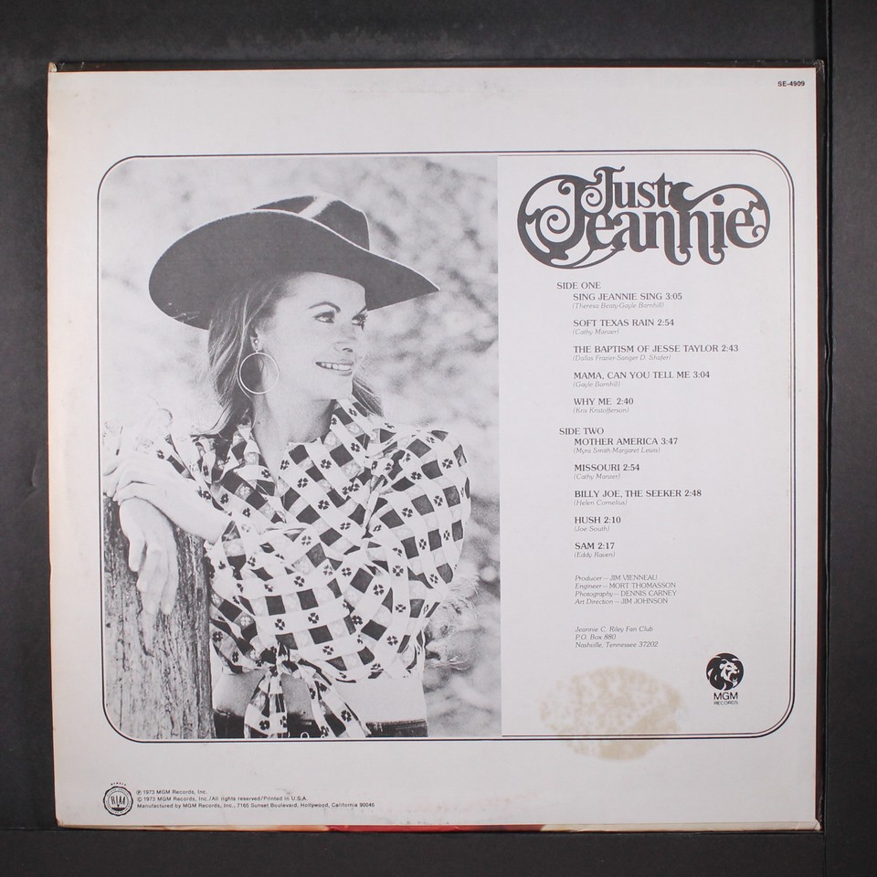 JEANNIE C. RILEY: just jeannie MGM 12" LP 33 RPM | eBay