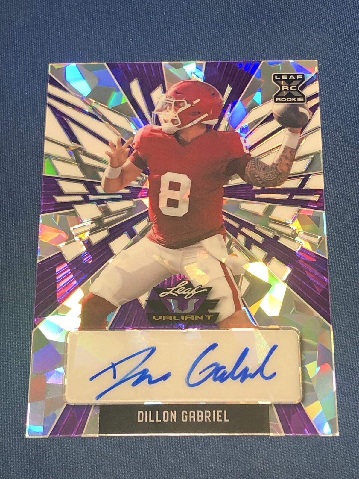 Dillon Gabriel Purple Ice Autograph Auto /10 Oregon 2022 Leaf Valiant ...