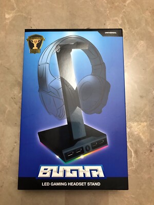 NEW BUGHA LED Video Gaming Headset Stand With 4 USB Ports Backlight ...