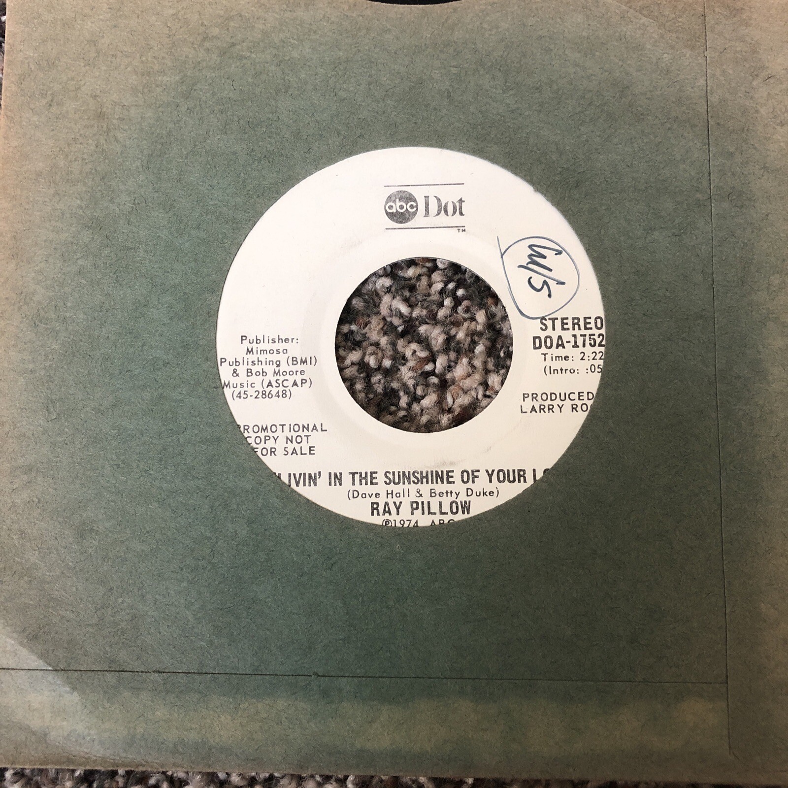 Ray Pillow Vintage Vinyl Record LP Lot (5 45 rpm Records) VG+ To EX ...