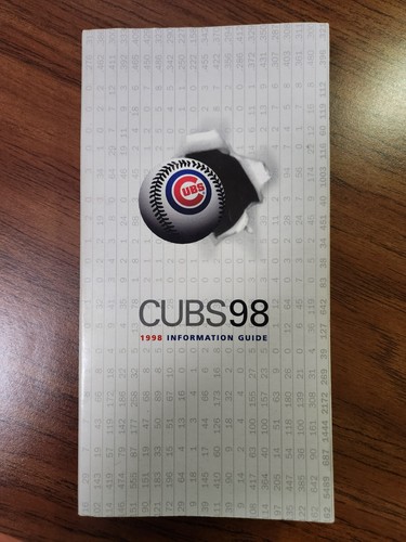 Chicago Cubs 1998 Official Media Guide - Sammy Sosa, Kerry Wood | eBay