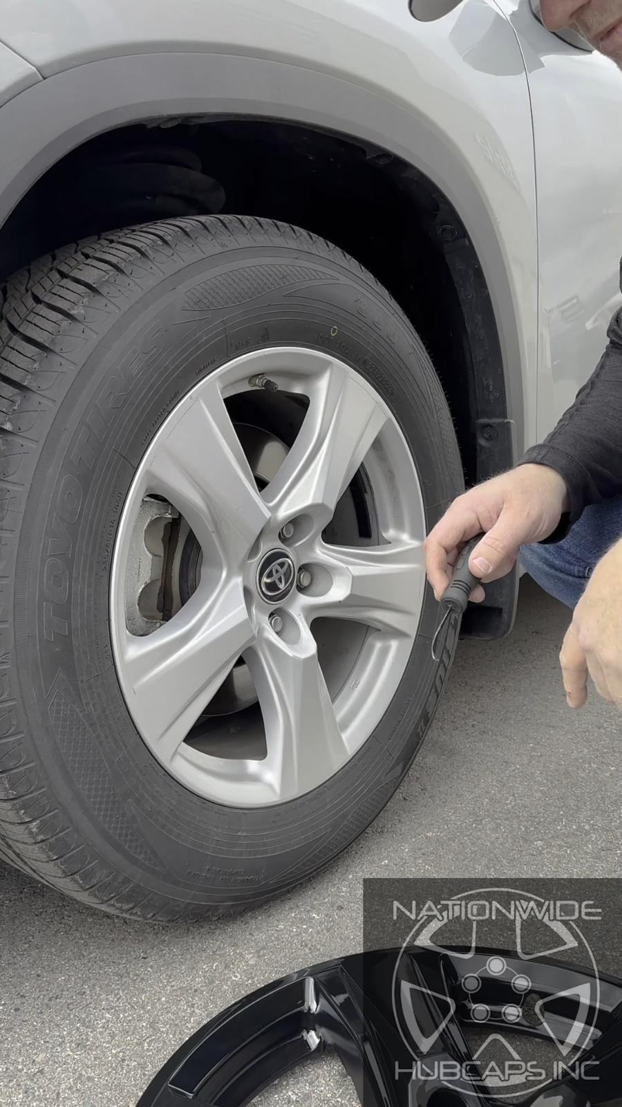 4 fit Toyota Highlander L LE 2020-2026 Black 18" Wheel Skins Hub Caps ...