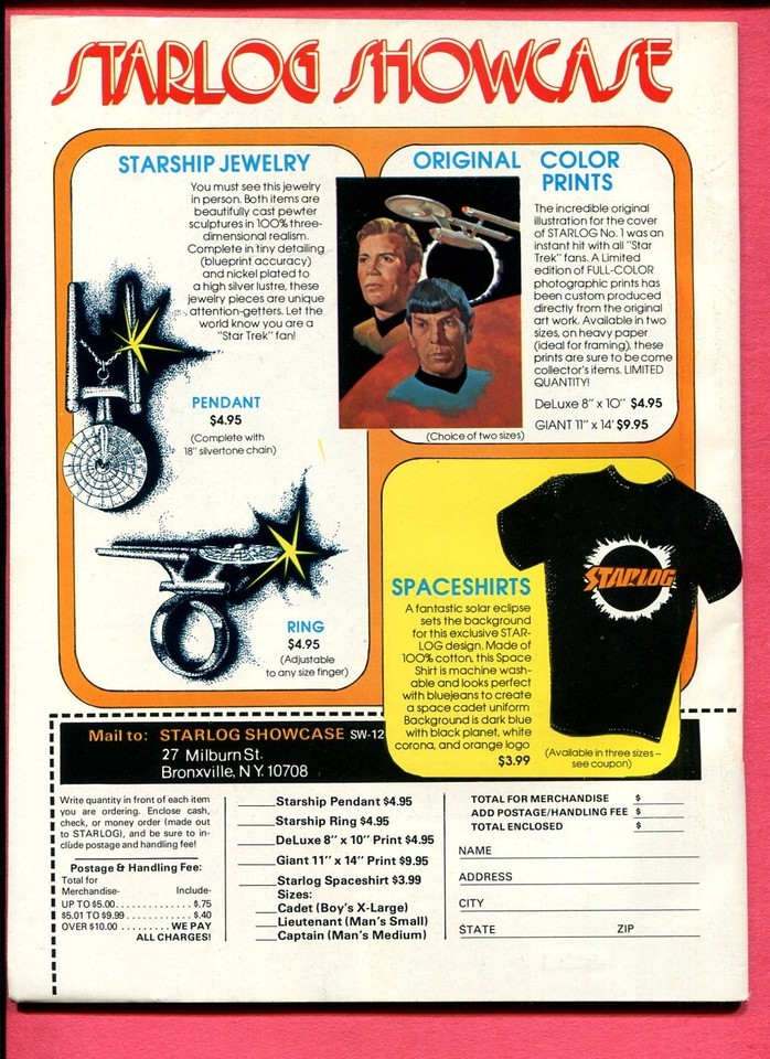 Space Wars Magazine Sci-Fi & Fantasy Dec. 1977 Myron Fass, Gene Day ...