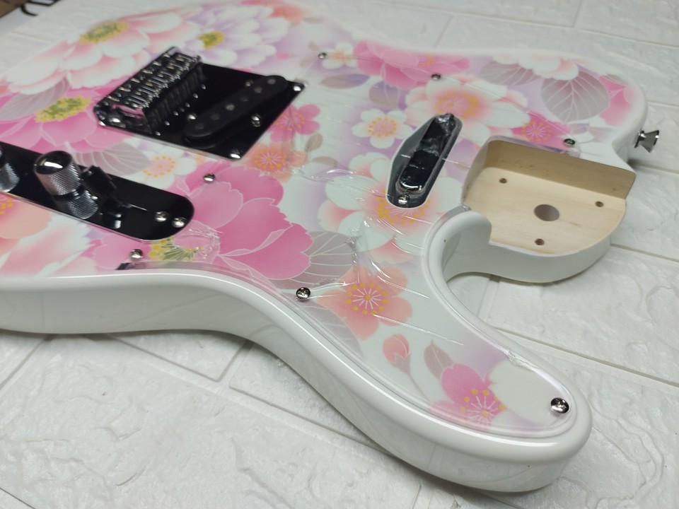 NEW LOADED Tele Style BODY Telecaster Flower Floral FAST SHIPPING! VERY ...