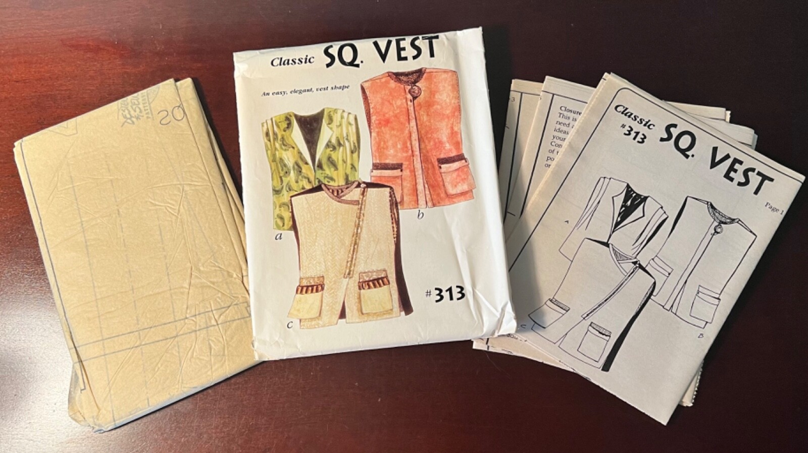 VTG 90's Diane Ericson Design & Sew #313 Classic SQ. Vest Pattern Sz 4 ...
