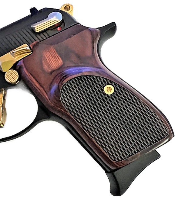 Bersa Thunder Firestorm 22 380 Pistol Grips REAL WOOD checker NEW ITEM ...