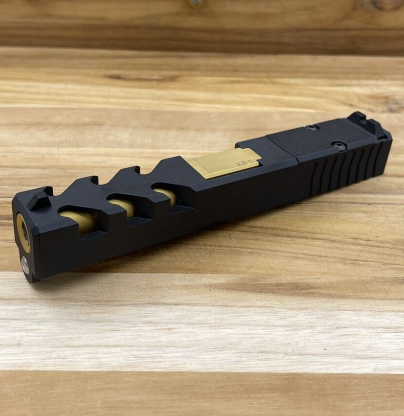 Glock 19 19X GEN5 Complete Slide Raptor cut GOLD Barrel OEM SIGHTS ...