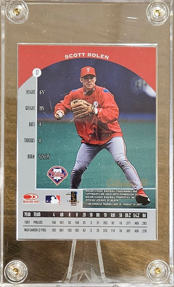 1998 Donruss Collections Preferred Scott Rolen Jr. Prized Collections ...