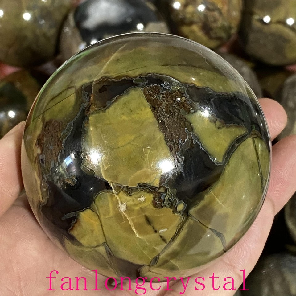 1pc Natural Fluorescent agate Ball Quartz Crystal Polished Sphere ...