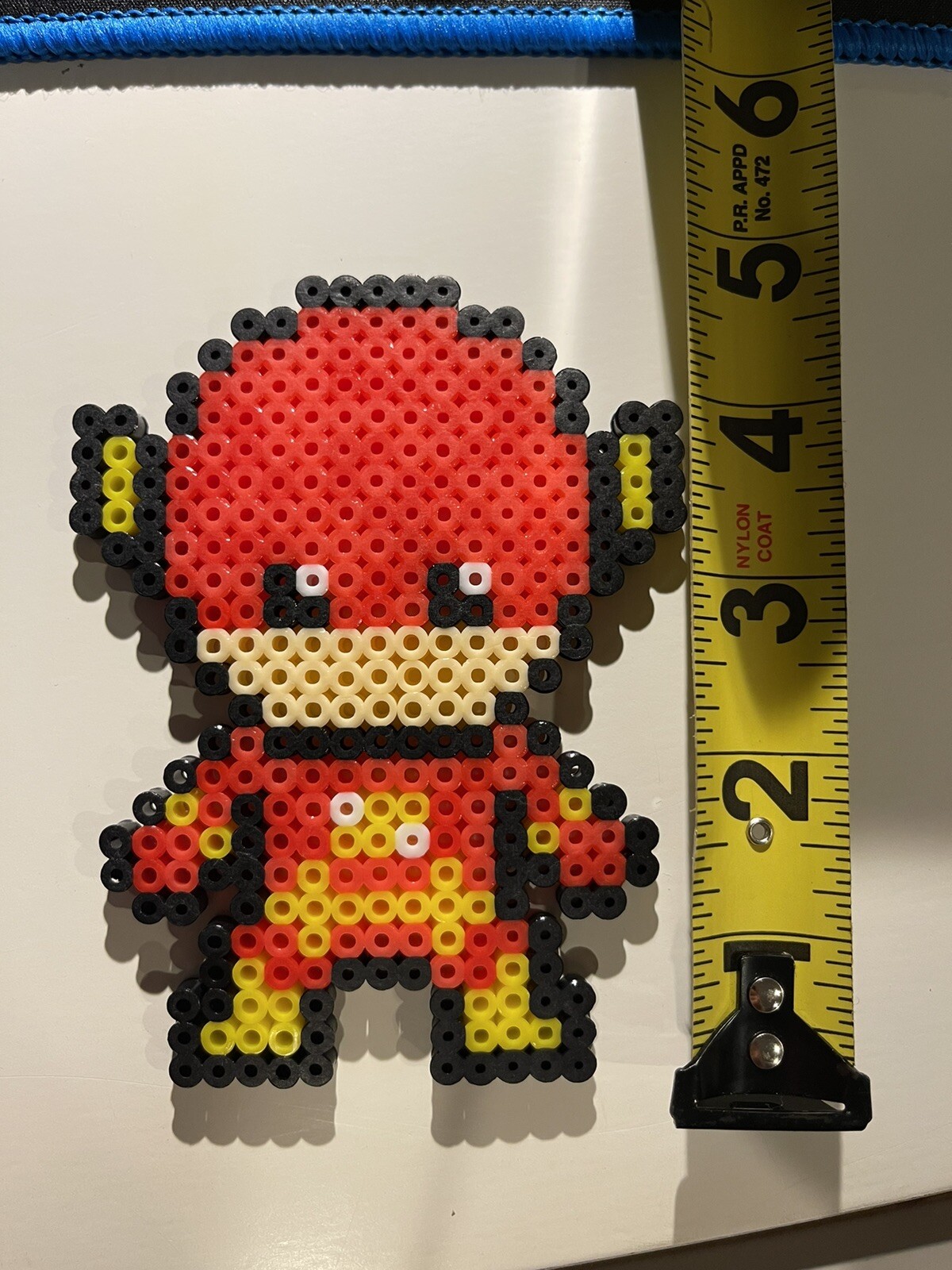 Handmade Perler Bead Keychain 5" Flash character Fuse Marvel Movie | eBay