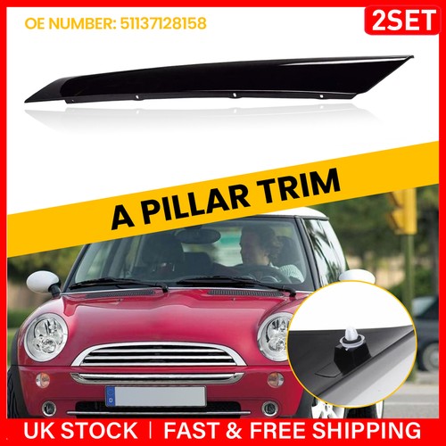 2x For Mini Cooper R50 R53 51137128158 Right A Pillar Molding Trim ...