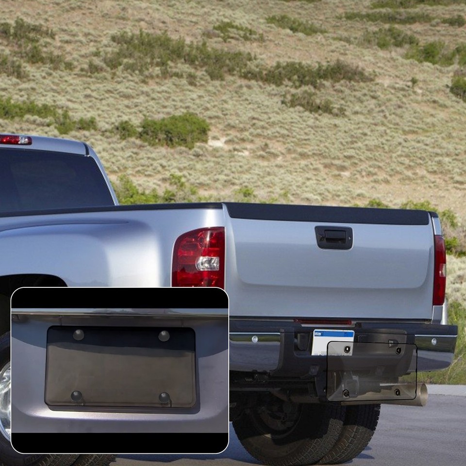 2PCS License Plate Shield Cover Bubble Lens Car Truck Waterproof Grey ...