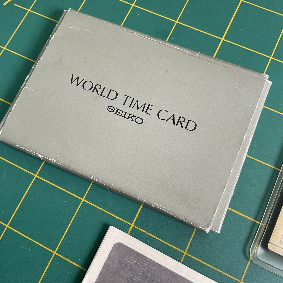 VINTAGE SEIKO WORLD TIME CARD YJ30-4001 FOR PARTS OR REPAIR WATCH J76 ...