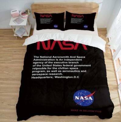 NASA Astronaut Quilt Doona Duvet Cover Set Pillowcase Single Double ...