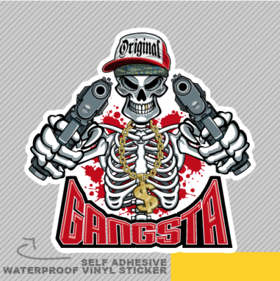 Scheletro Gangster Con Pistola