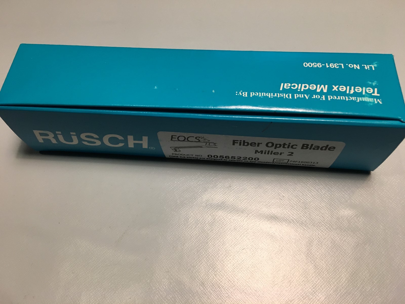 Teleflex RUSCH Laryngoscope Blade Miller 2 Fiber-Optic FOCS #005652200 ...