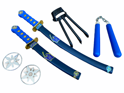 Kids Ninja Sword Toy Weapons Set Rangers Turtles Costume Accessory ...