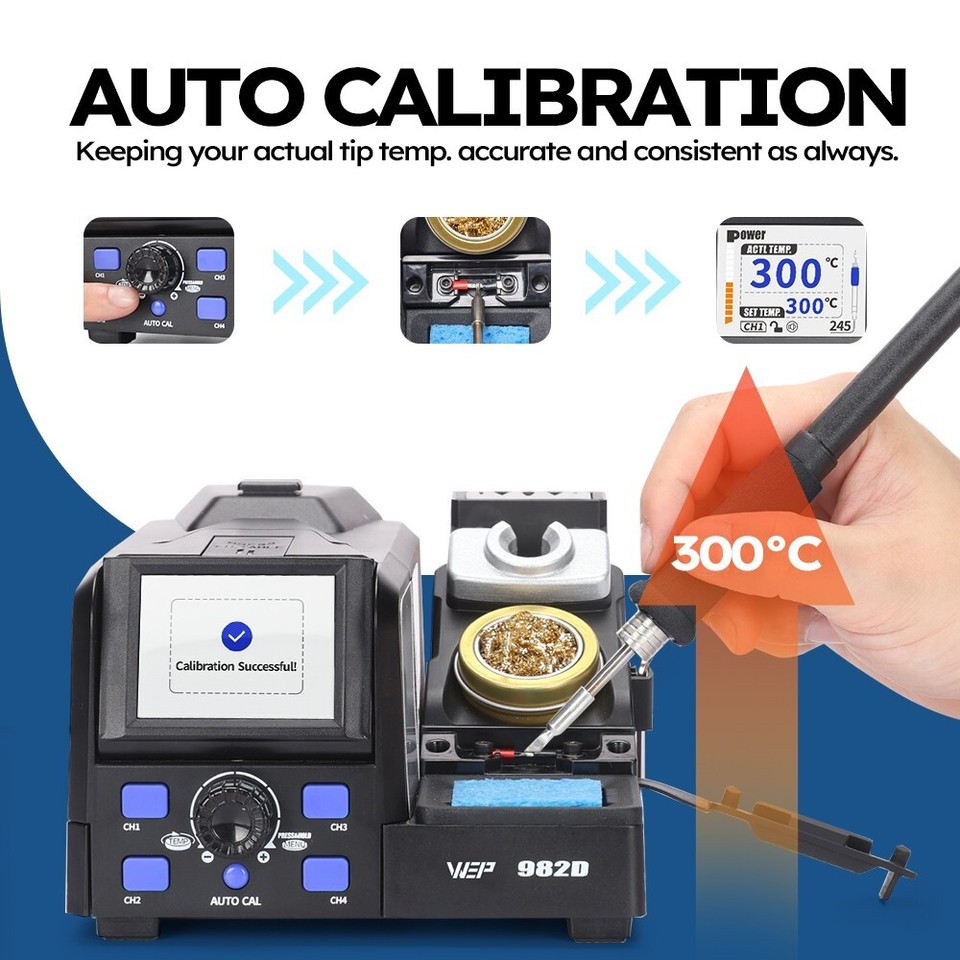 WEP Micro Soldering Station Desoldering Tweezer Soldering Iron Kit ...