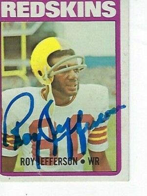 ROY JEFFERSON SIGNED 1972 TOPPS #142 - WASHINTON REDSKINS | eBay