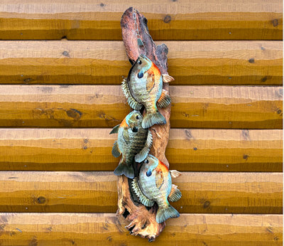Bluegill Stringer Mount Layered Flat 2D Metal of 10.5-11 Inch Bluegill ...