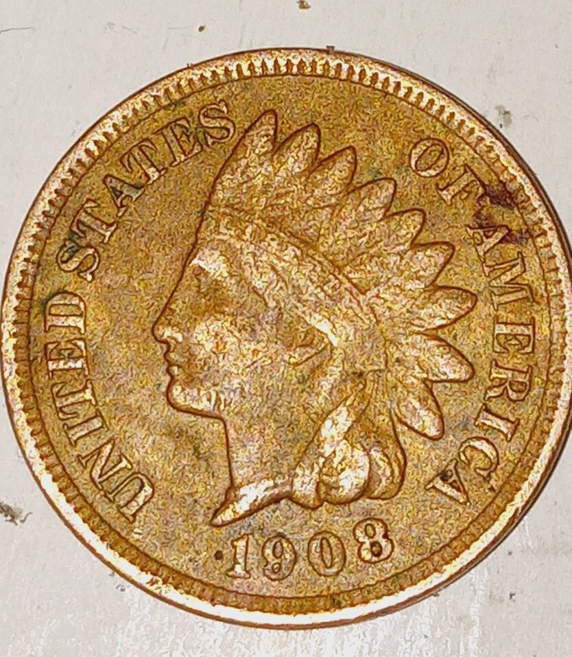 1908 Indian Head Penny* RAW* FULL LIBERTY ***FREE SHIPPING*** | eBay