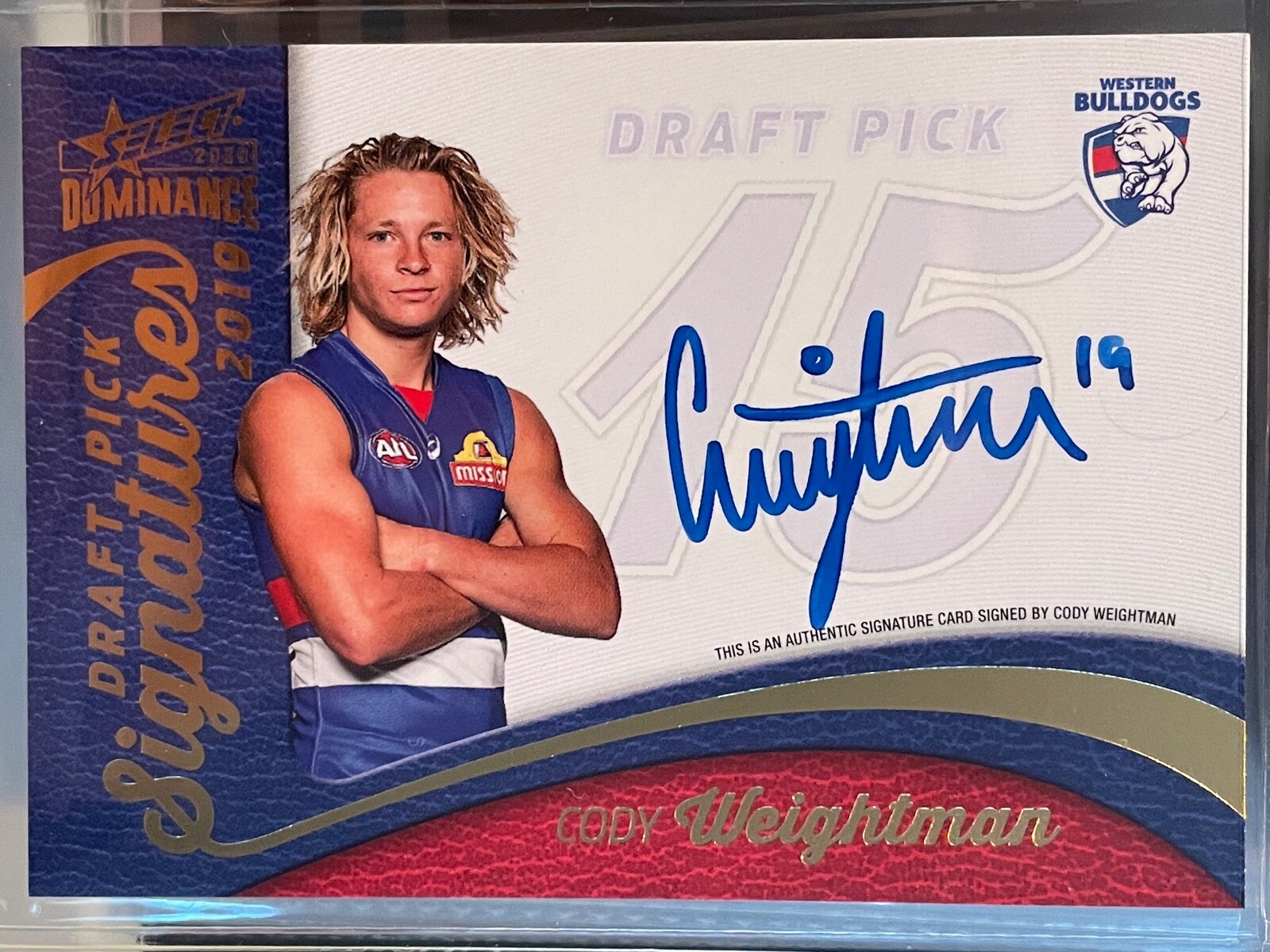 2020 Select Dominance Draft Pick Signature DPS18 Cody Weightman #065/ ...