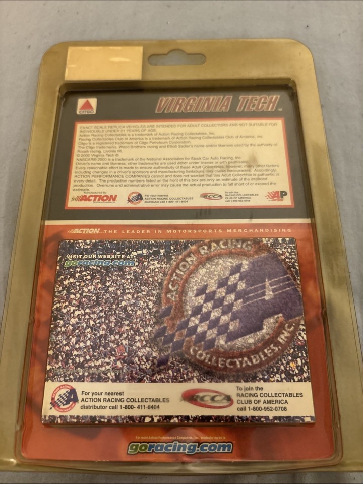 Elliott Sadler #21 NASCAR 1:64 Action Citgo Virginia Tech 2000 Taurus ...