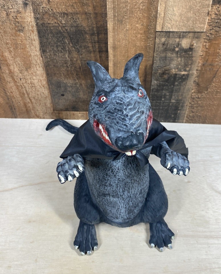Vintage 16" Large Rubber Rat Halloween Scary Prop Decor Made in Sri ...