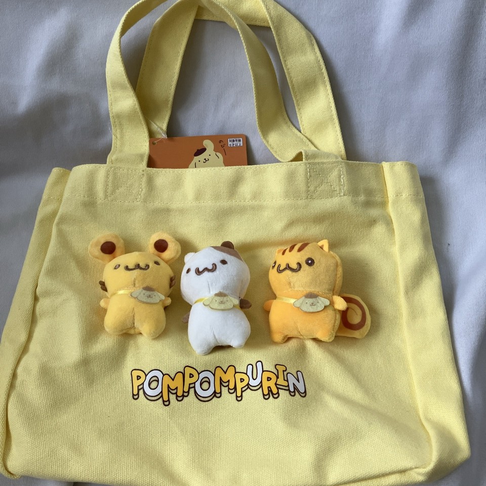 Sanrio Pompompurin Purin Small Tote bag yellow Maffin | eBay
