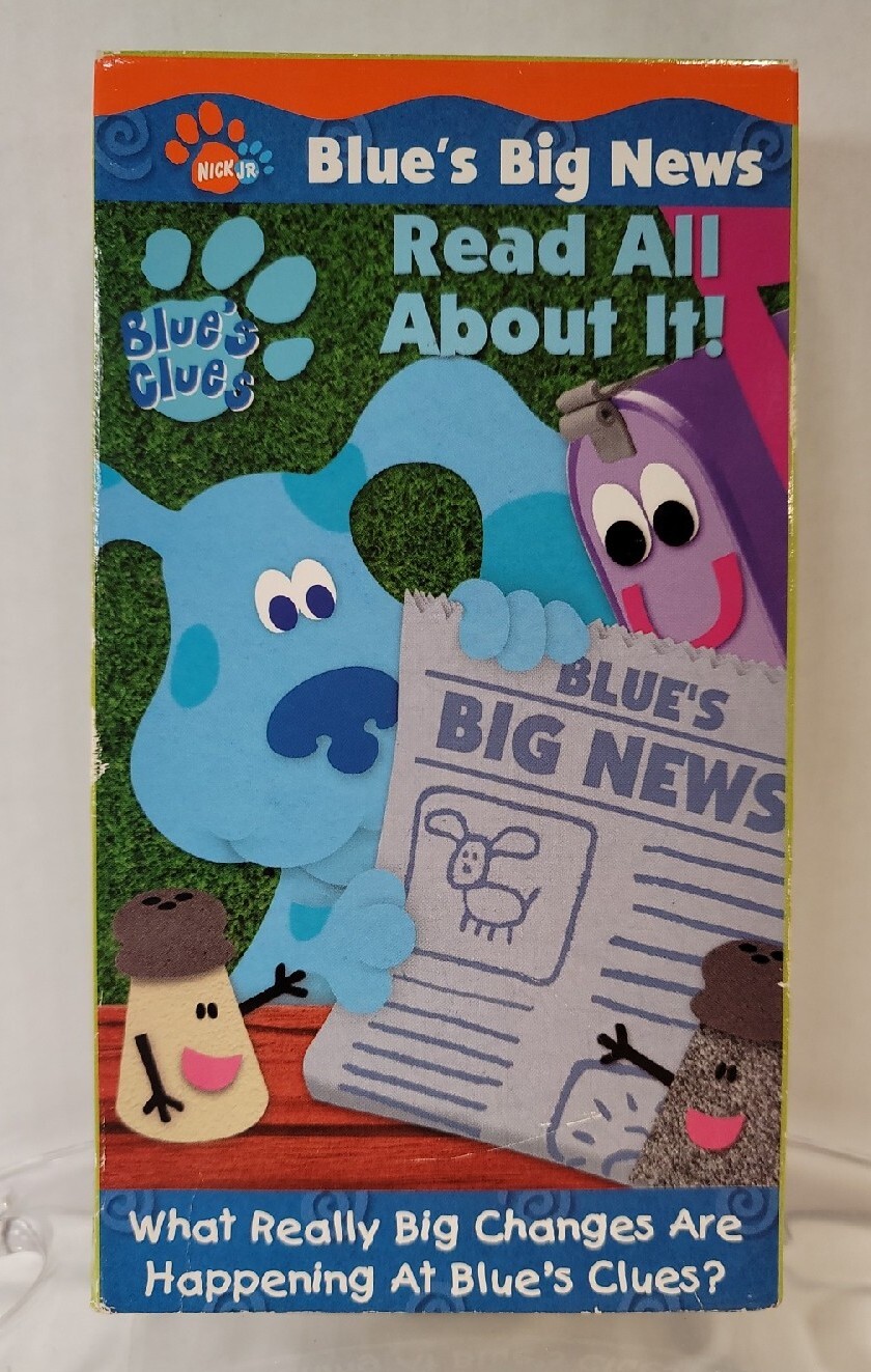 Nick Jr Blue’s Clues Big News Read All About It VHS Video Tape ...
