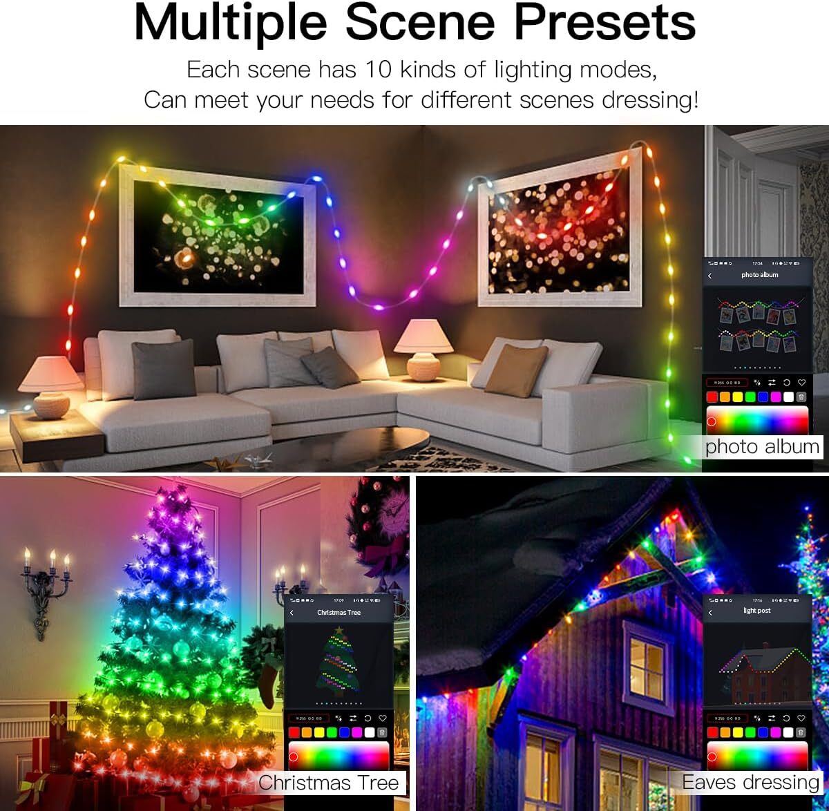 Programmable Color Changing Led Christmas Lights | Shelly Lighting