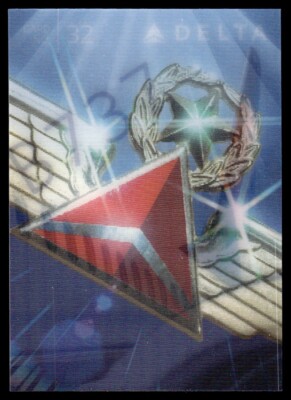 2015 Delta Airlines Trading Card Boeing 737 800 holo graphic Delta #32 ...